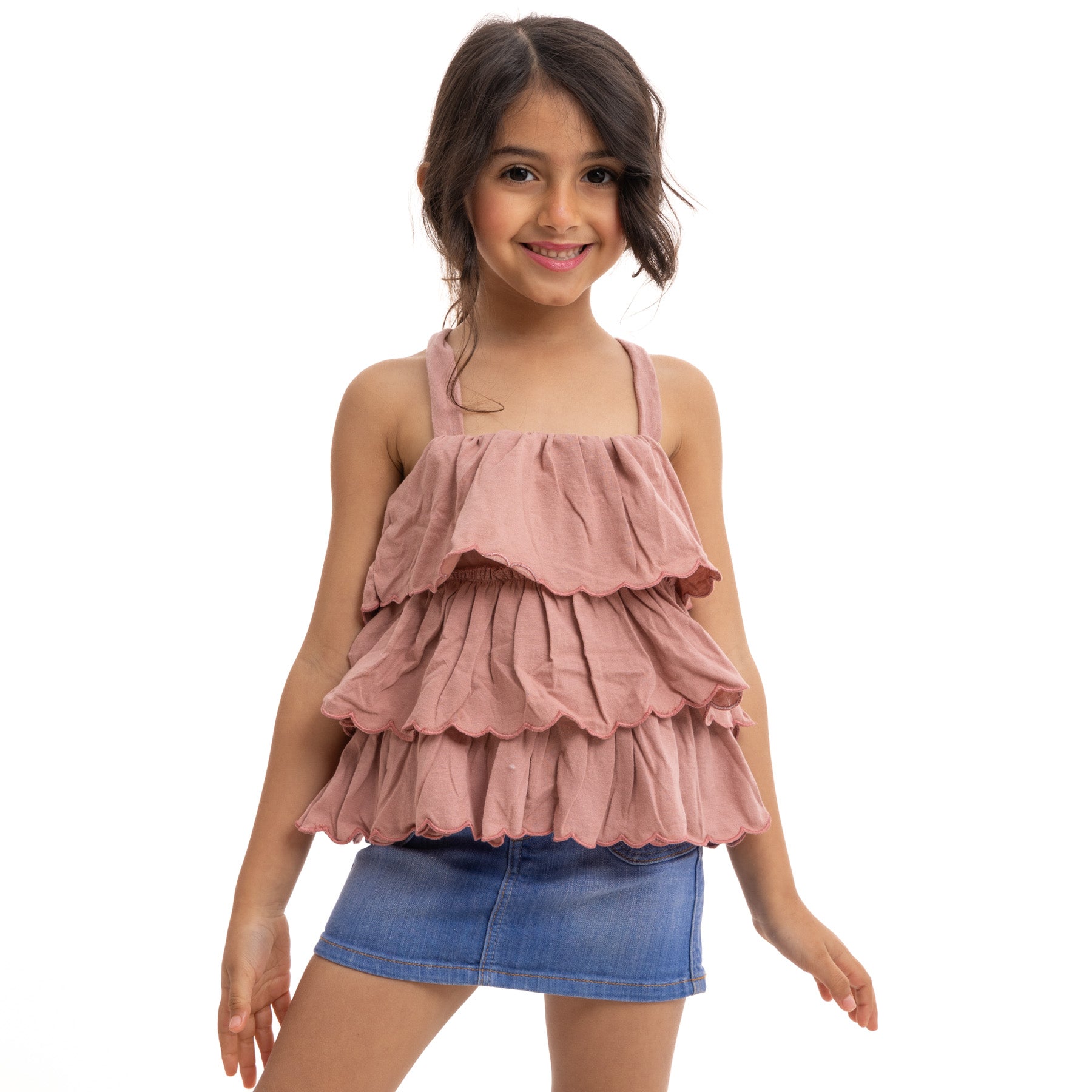 cashmier shoulder strapped top